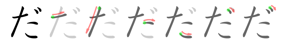 Introduction to Japanese Writing: Hiragana Group 11: Dakuten (がざだば, etc ...